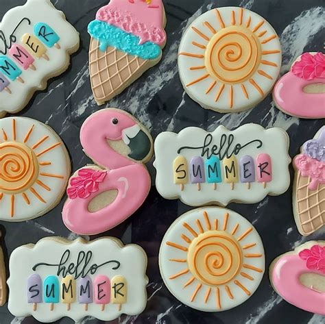Summer Birthday Party Cupcakes Summertime Sugar Cookies June Cookies
