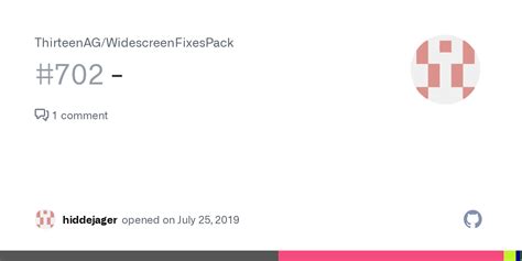 Issue 702 · Thirteenagwidescreenfixespack · Github