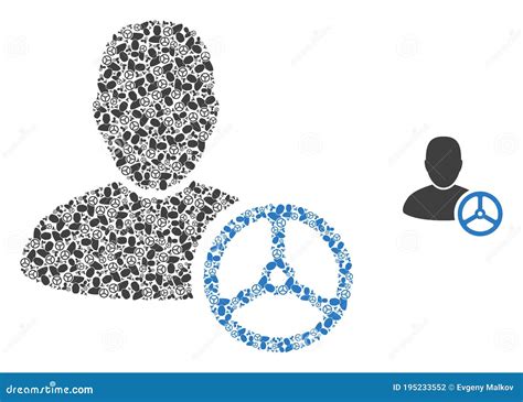 Mosaico De Recursión Del Conductor De Elementos Propios Ilustración Del