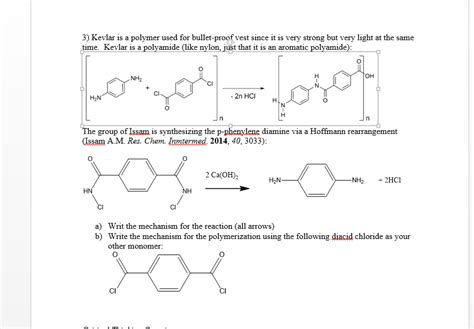 Solved Kevlar Is A Polymer Used For Bullet Proof Vest Since