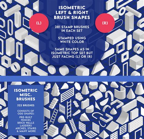 Artstation Isometric World Builder Brushes 1300 Procreate Stamp