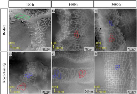 TEM Micrographs Showing The Microstructural Evolution Of The Re Free