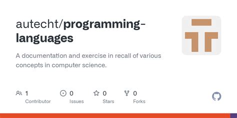 Github Autechtprogramming Languages A Documentation And Exercise In