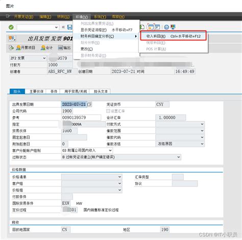 Sap销售发票科目确定问题处理：科目确定错误