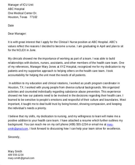 Free 7 Graduate Nursing Cover Letter Templates In Pdf