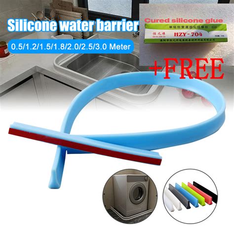 Shower Door Dam Water Stopper Collapsible Shower Threshold Water