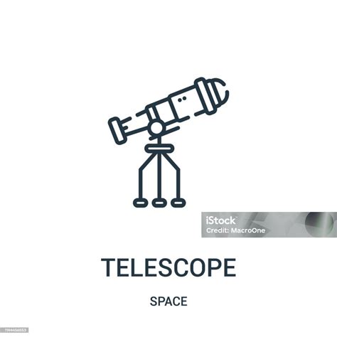Telescope Icon Vector From Space Collection Thin Line Telescope Outline Icon Vector Illustration