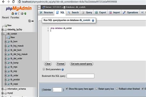 Kang Program Cara Hapus Semua Tabel Di Database Mysql Phpmyadmin