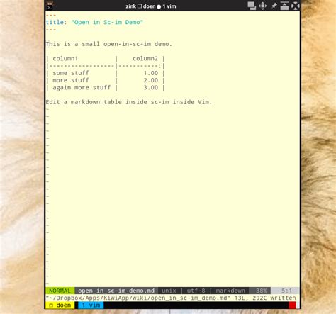 Edit Markdown Table In Vim Terminal With Sc Im Rgoodrisingtweets