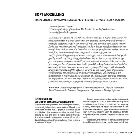 Pdf Soft Modelling Open Source Java Application For Flexible