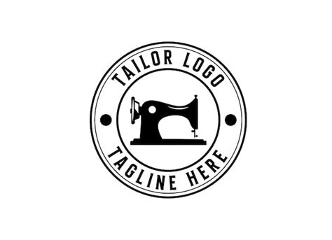 Premium Vector Tailor Logo With A Sewing Machine Logo