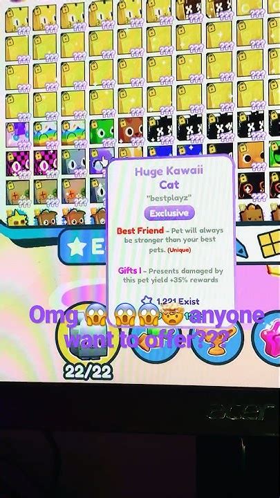 I Hatched A Huge Kawaii Cat In Pet Sim X Trending Shorts Viral