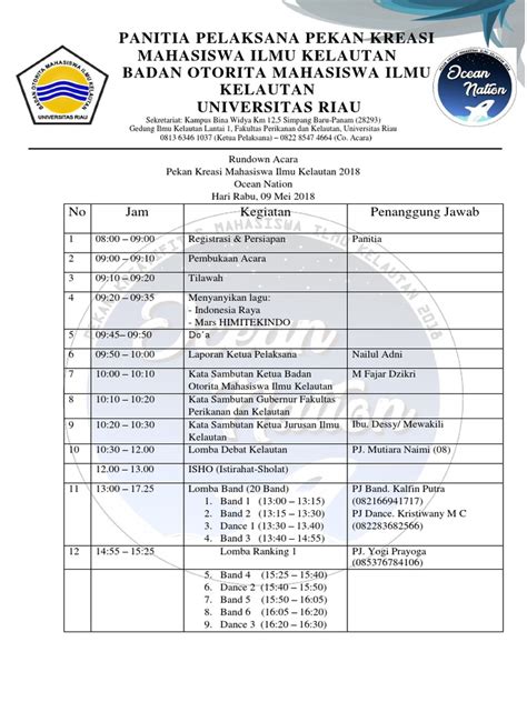 10 Contoh Susunan Acara Seminar Dan Teks Mc Rundown Acara Riset