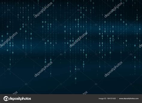 Abstract Binary Code Background Falling Streaming Binary Code