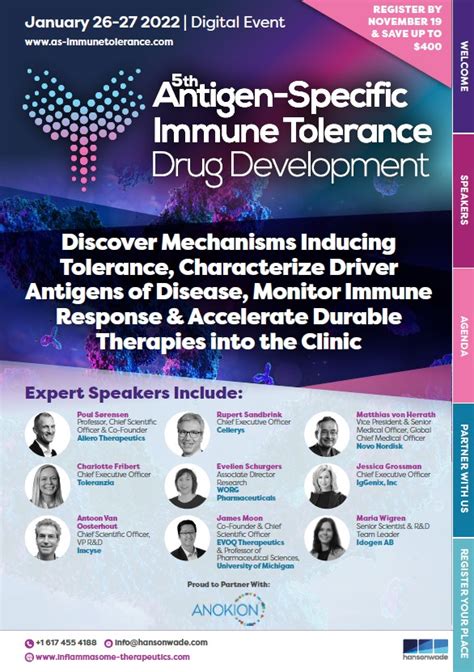 8th Antigen Specific Immune Tolerance Thank You For Your Details