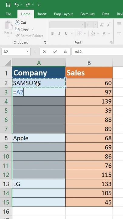 Smartly Fill Blank Rows In Excel Excel Shorts Trendingshorts