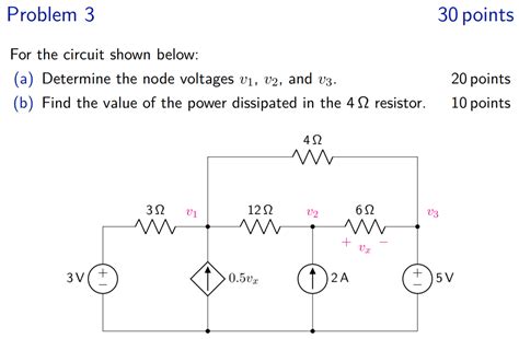 Solved Problem Points For The Circuit Shown Below A Chegg