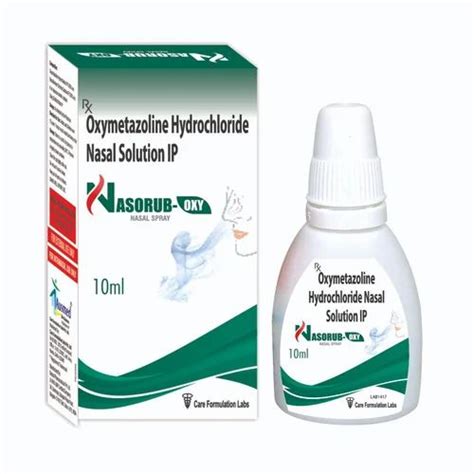 Nasorub Oxy 005 Oxymetazoline Nasal Drop For Care Formulation