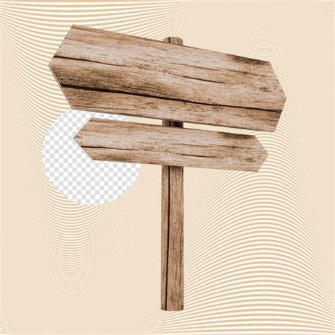 premium psd wood sign 3d render
