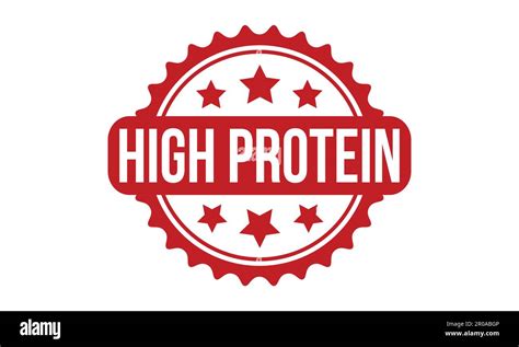 High Protein Rubber Stamp Red High Protein Rubber Grunge Stamp Seal