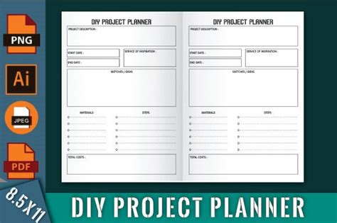 Diy Project Planner Graphic By Dsart · Creative Fabrica