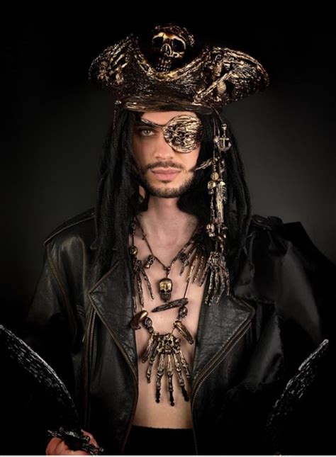 Captain Jack Sparrow Pirate Skull Tricorne Mens Pirate Etsy
