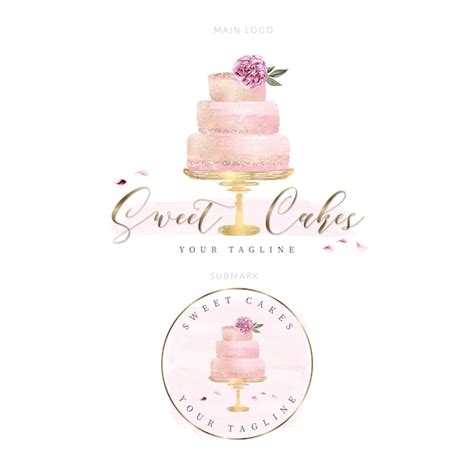 Logotipo de pastel diseño de logotipo de panadería logotipo Etsy España