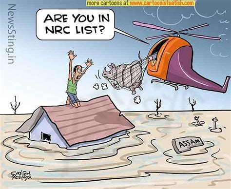 Assam Floods Newssting Cartoonist Satish Acharya