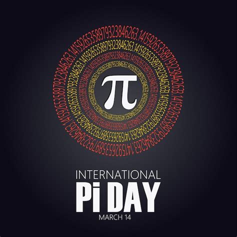 O Dia Do Pi Comemorado Em De Mar O Em Todo O Mundo Vetor Premium