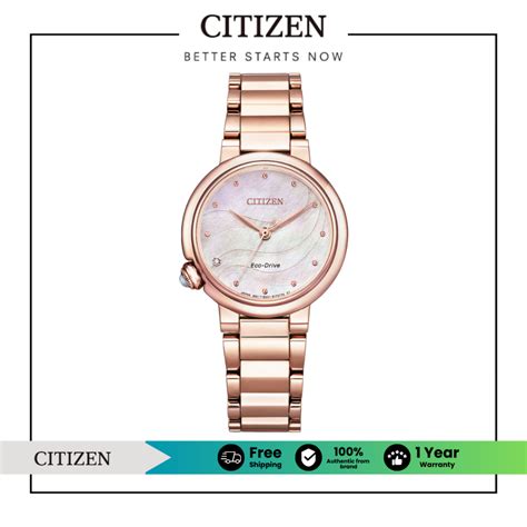 citizen l eco drive em0912 84y lady watch นาฬิกาผู้หญิงพลังงานแสง