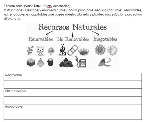 Hojas De Trabajo Sobre Recursos Renovables