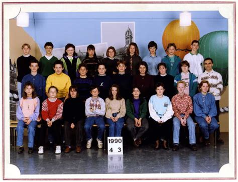 Photo de classe 1990 4ème 3 de 1990 Collège Henri Dunant Copains d avant