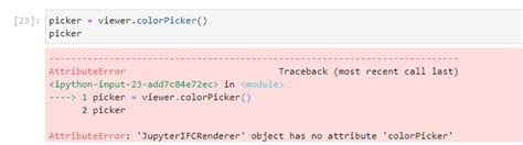 JupyterIFCRenderer Object Has No Attribute ColorPicker Issue Jakob Beetz Ifcopenshell