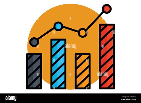 chart colored outline icon icon related to analyze data analytics