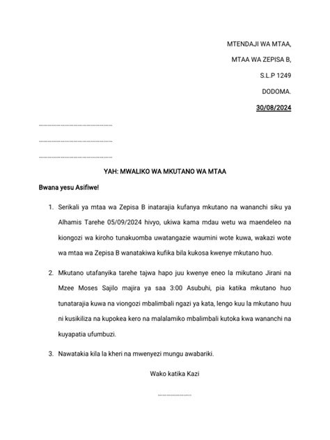 Tangazo Kwa Makanisa 084451 Pdf