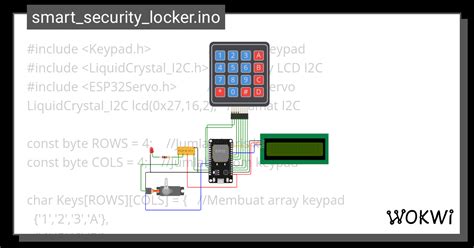 Smart Security Locker Ino Wokwi ESP STM Arduino Simulator