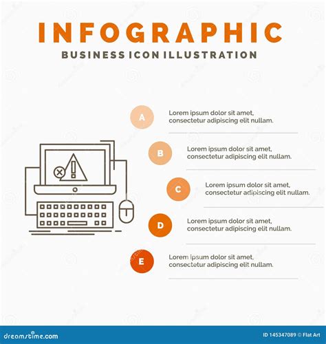 Computer Crash Error Failure System Infographics Template For