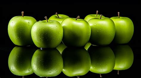 premium ai image reflective apple array