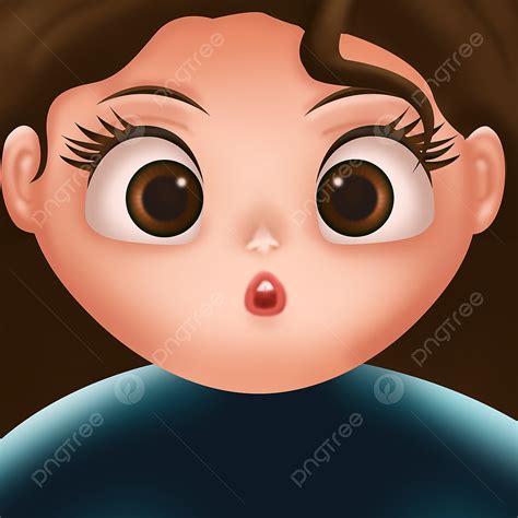 Big Eyes Clipart Vector Cute Big Eyes Girl Cartoon Png Material Cute
