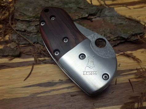 Mini Messer mit Klinge aus echtem Damaszener Damast Stahl für nur Euro inkl Versand