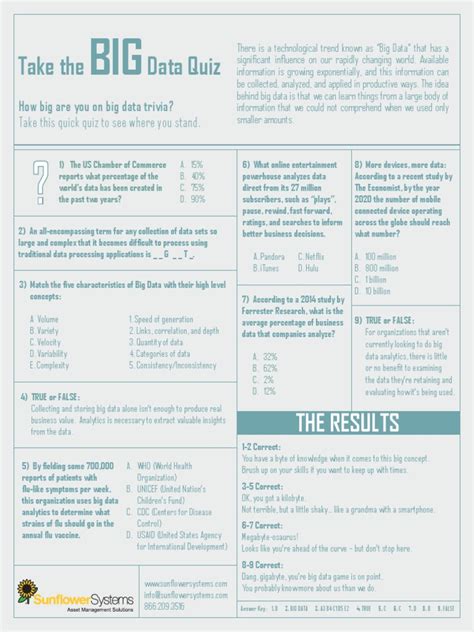 Big Data Quiz Pdf Big Data Information Science