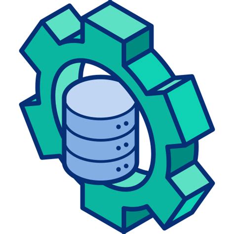 Database Management System Isometric Lineal Color Icon