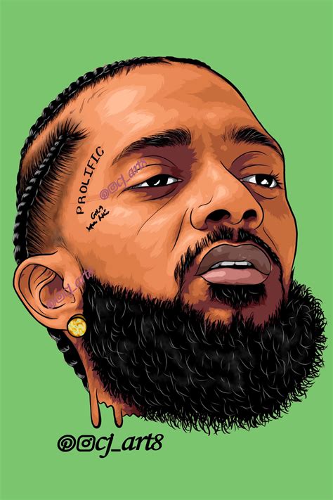 Cartoon Fan Art For Nipsey Hussle