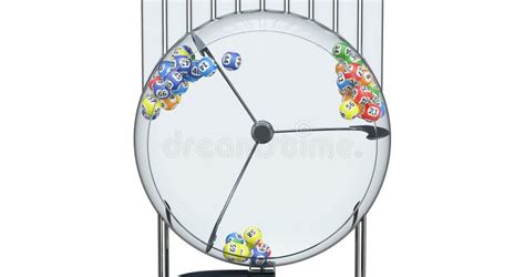 Lottery Machine With Lottery Balls Inside Animation 3d Rendering