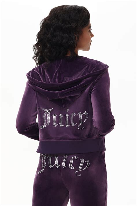 Og Big Bling Velour Hoodie Juicy Couture