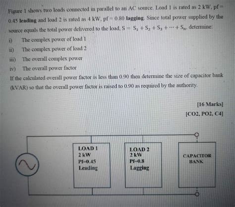 solved figure 1 shows two loads connected in parallel to an