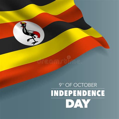 Uganda Independence Day Design Vector Stock Vector Illustration Of