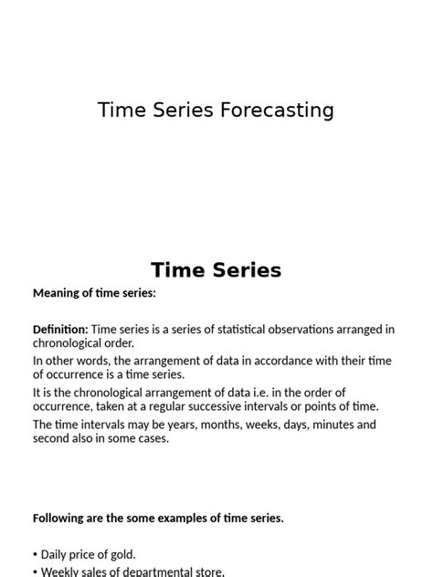 time series forecasting pdf