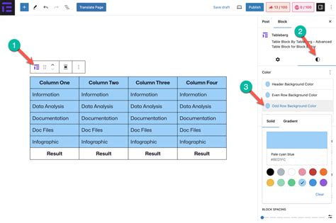How To Change Table Background Color In WordPress Tableberg