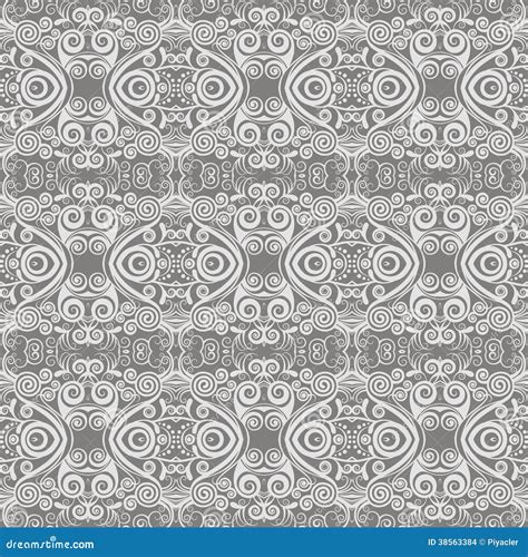 Seamless Monochrome Pattern Stock Vector Illustration Of Wallpaper Decor